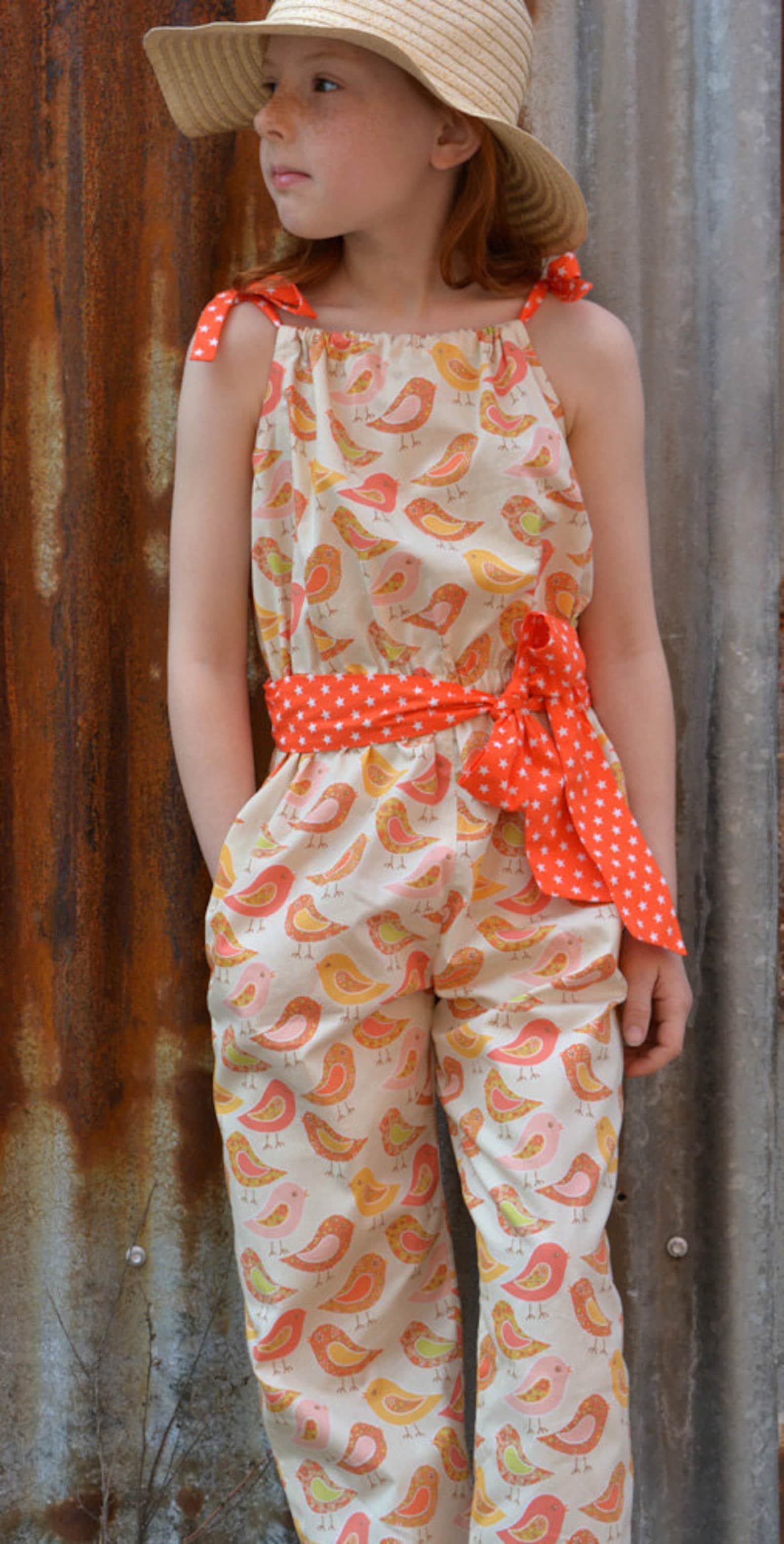 Girl's Playsuit Sewing Pattern Peachy Dress & Playsuit | Etsy