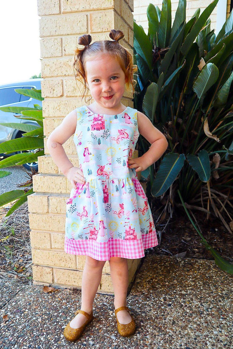 Girls Summer Dress PDF Sewing Pattern-aubrey Dress-sizes 2 to 10 Years ...