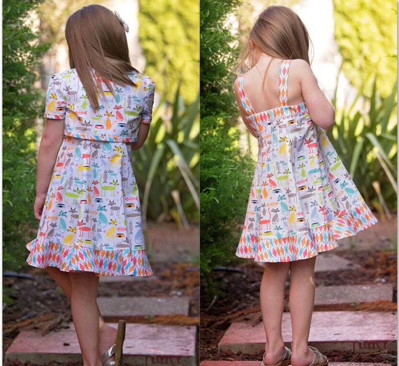 Girls Vintage Sundress PDF Sewing Pattern the Carousel - Etsy