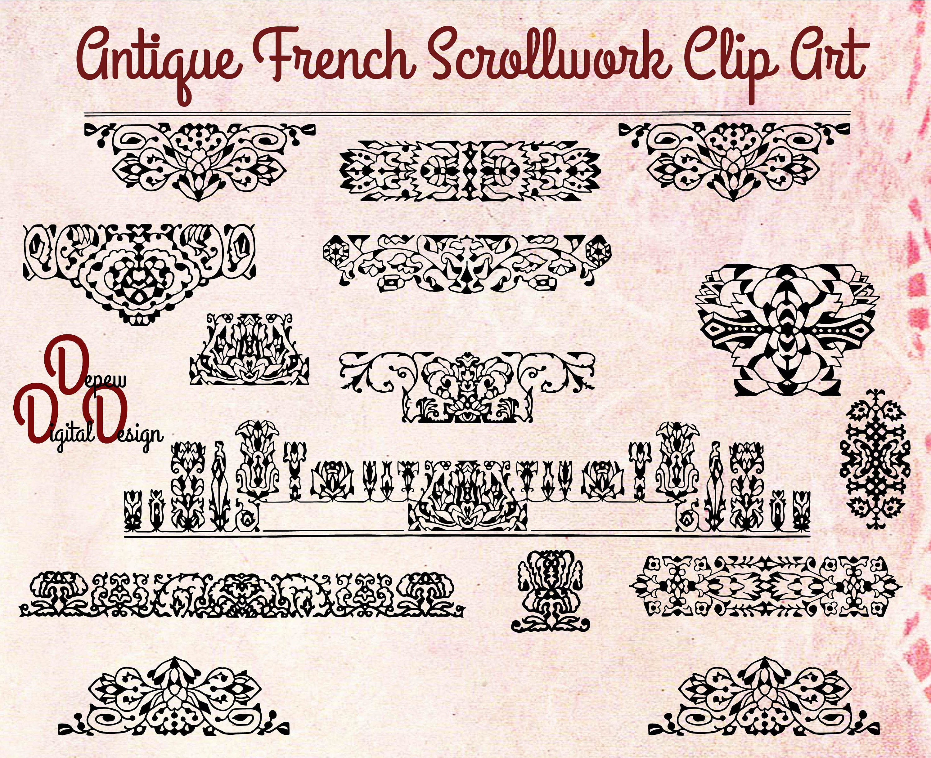 Vector Clipart For Scroll Work