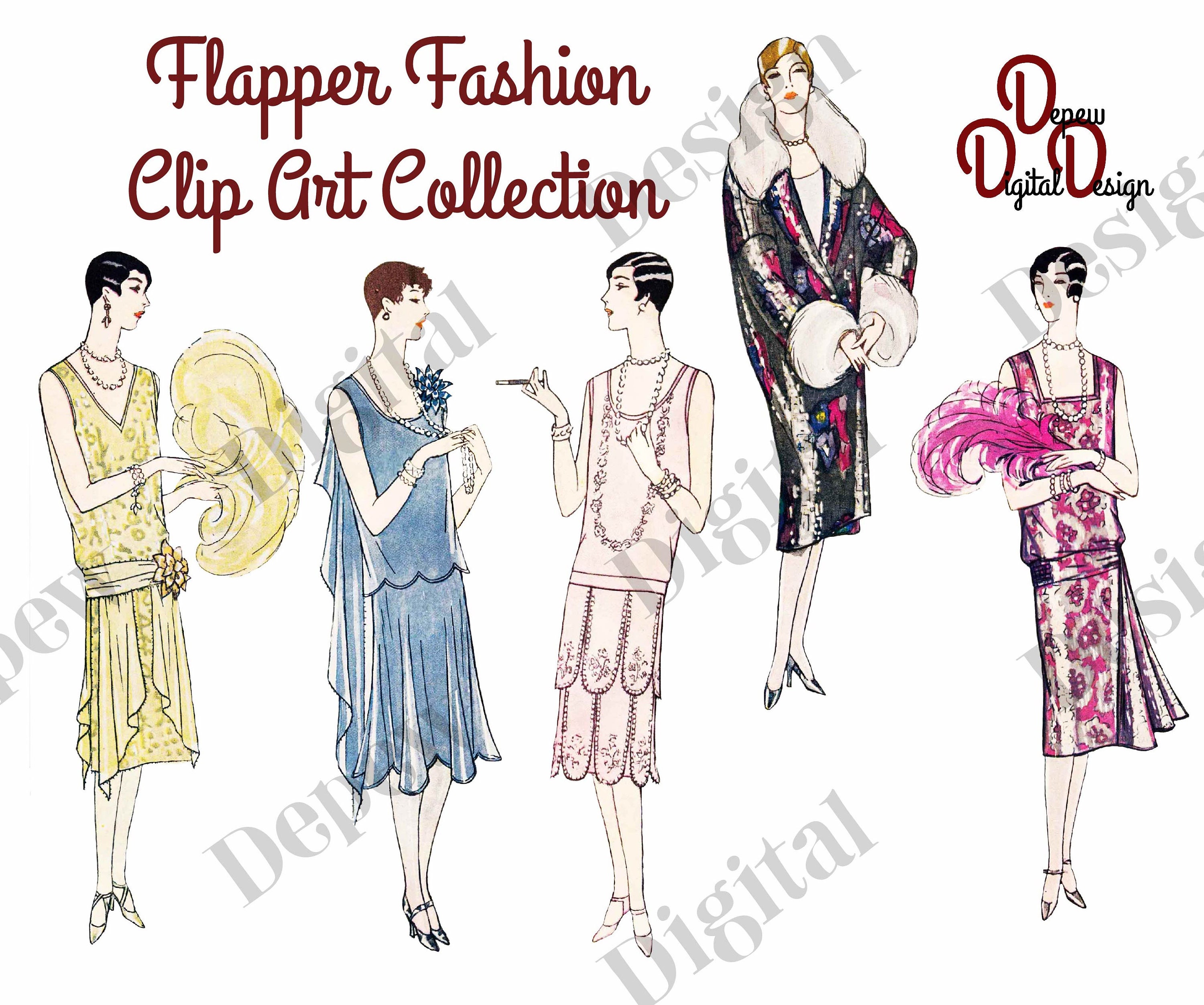 1920s Flapper Fashion Advertisements