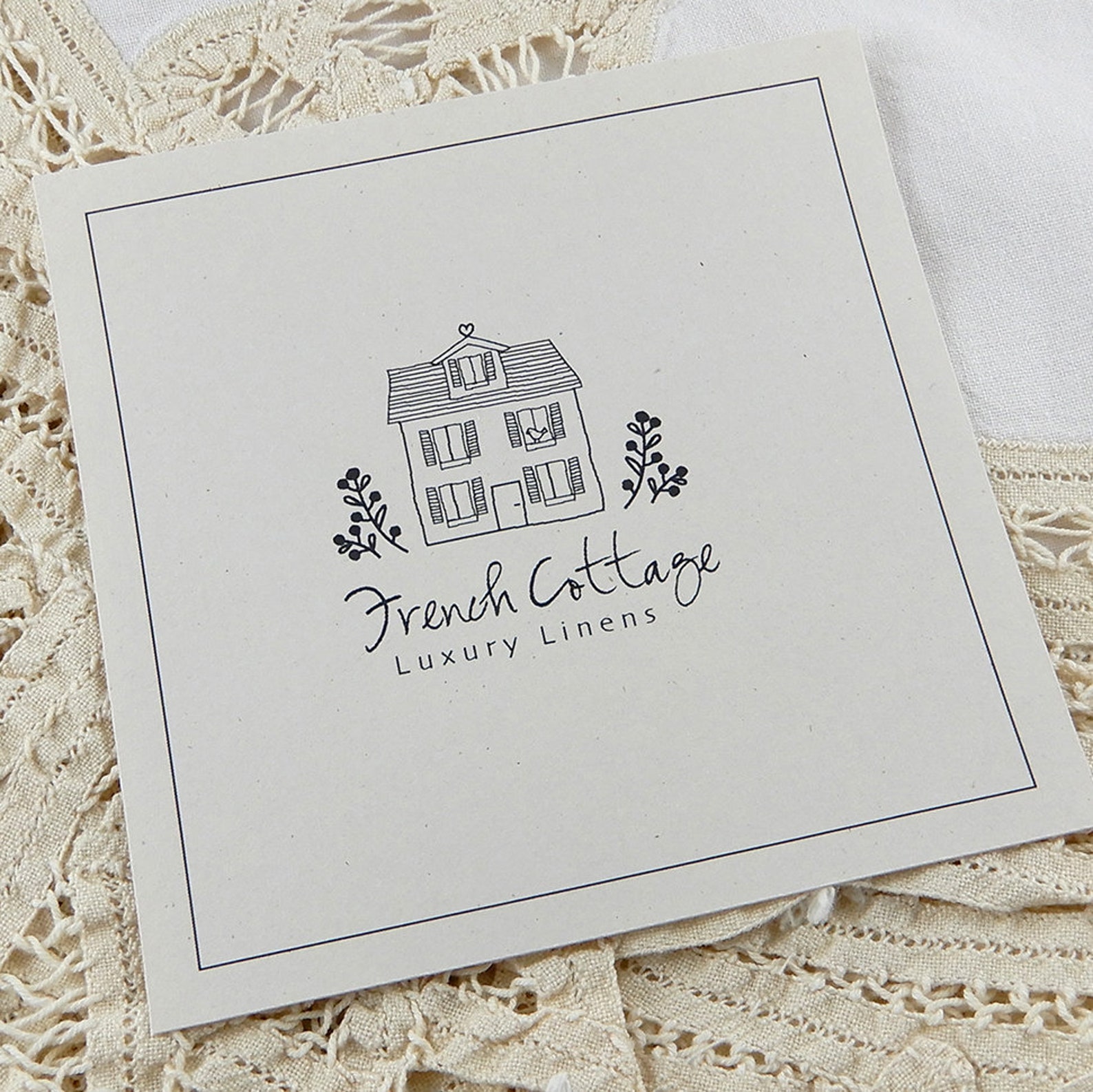 French Farm House Logo, Product Logo, Linen Logo, Soap Logo, Interior ...