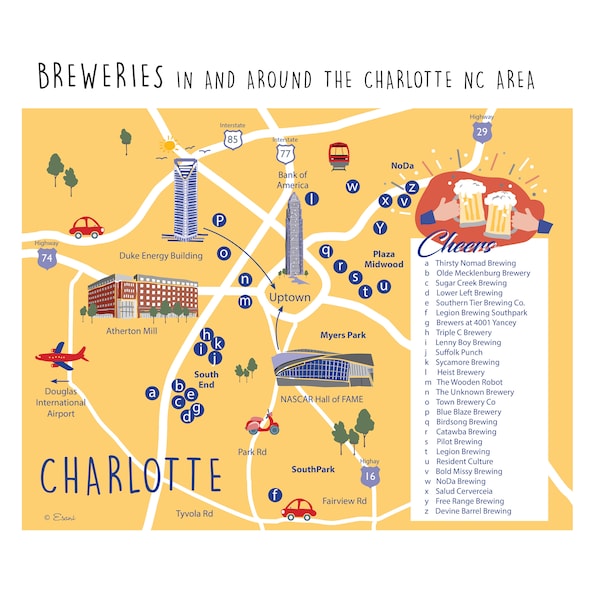 Custom Cartoon Maps - Etsy