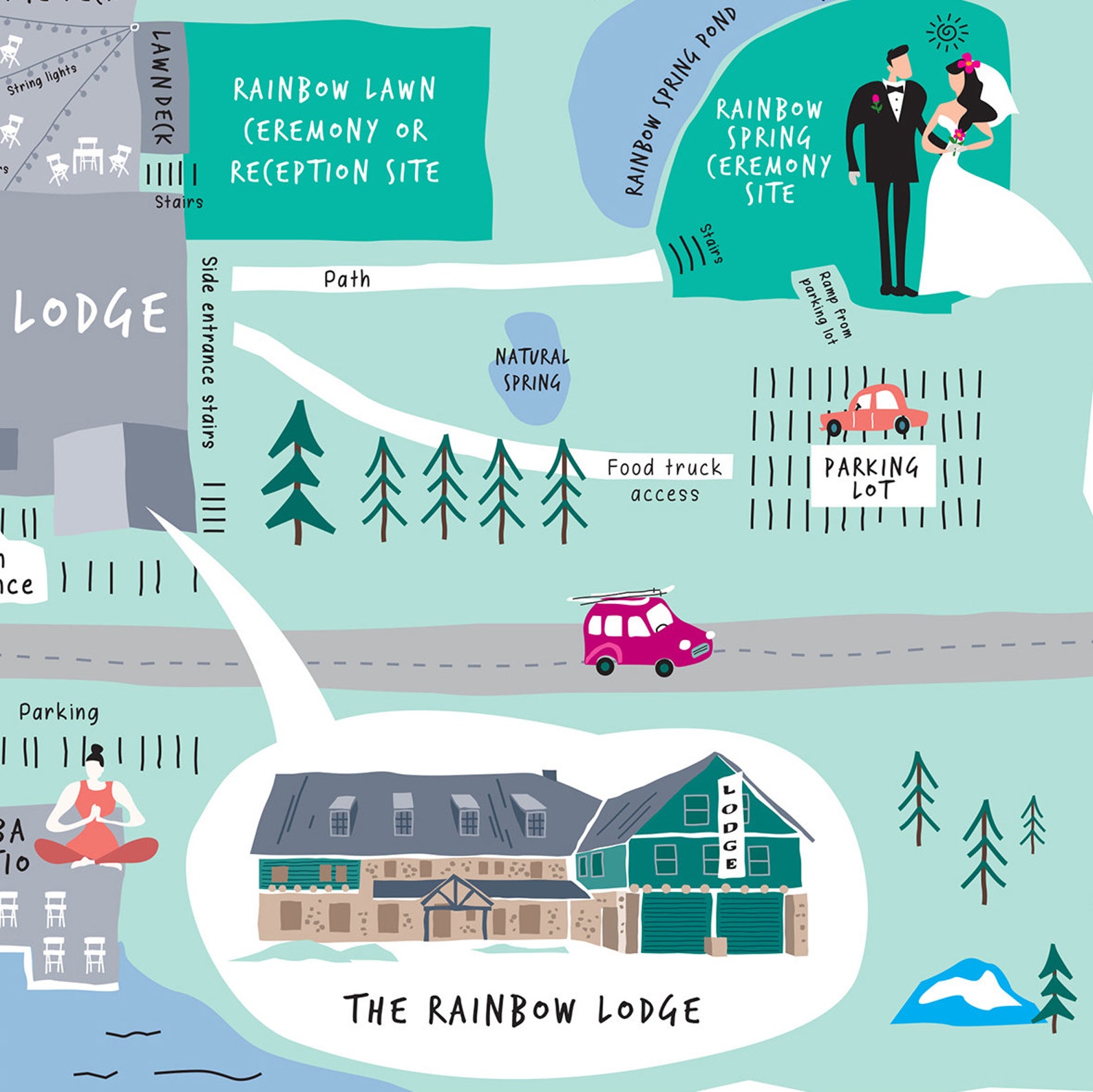 Map Illustration, Geography & Locale Map, Hand Drawn Style Map, Fun Map ...