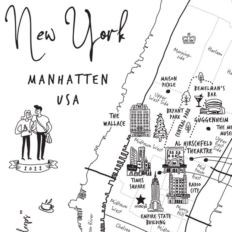 Illustrated Maps, Custom Maps, Hand Drawn Style Maps, Weddings Maps ...