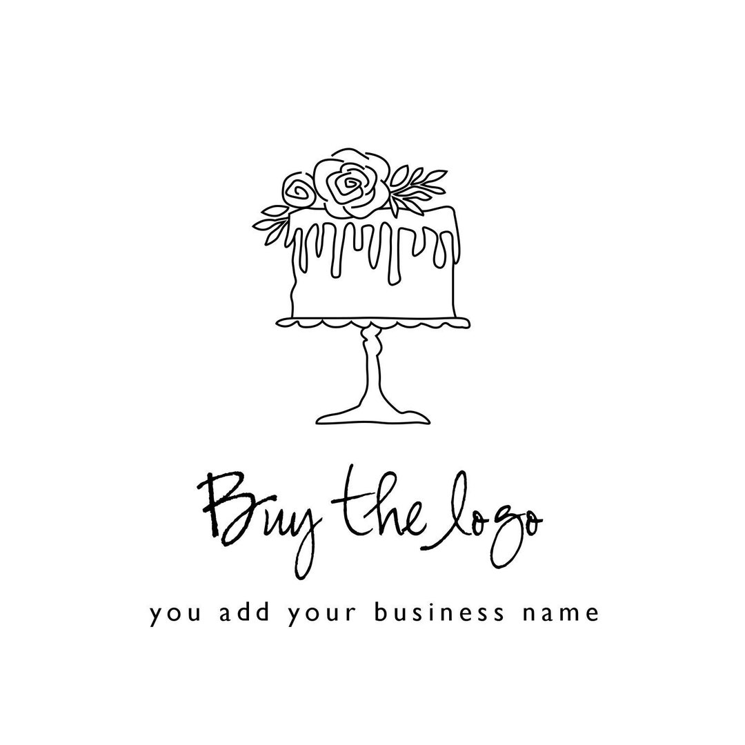 Cake Logo, Baking Logo, Custom Logo, Pre Made Logo, Wedding Cake Logo ...