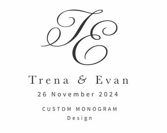 2 Letters WEDDING Monogram, Monogram Logo, Wedding Logo, SVG, Wedding ...