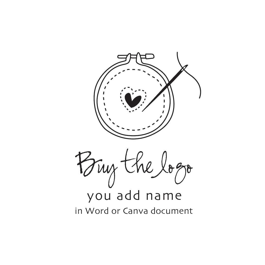 Sewing Logo, Embroidery Logo, Craft Logo, Cross Stitch Business, Hand ...