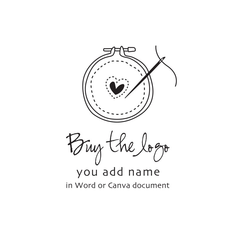 Sewing Logo, Embroidery Logo, Craft Logo, Cross Stitch Business, Hand ...