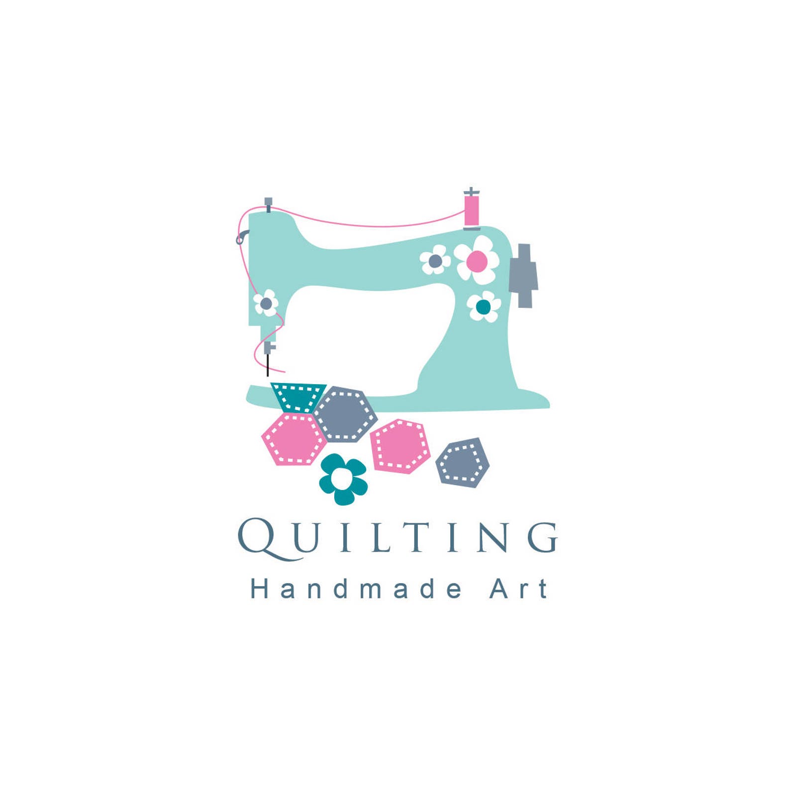 Quilting Logo, Sewing Logo, Instant Logo Download, Logo Design ...