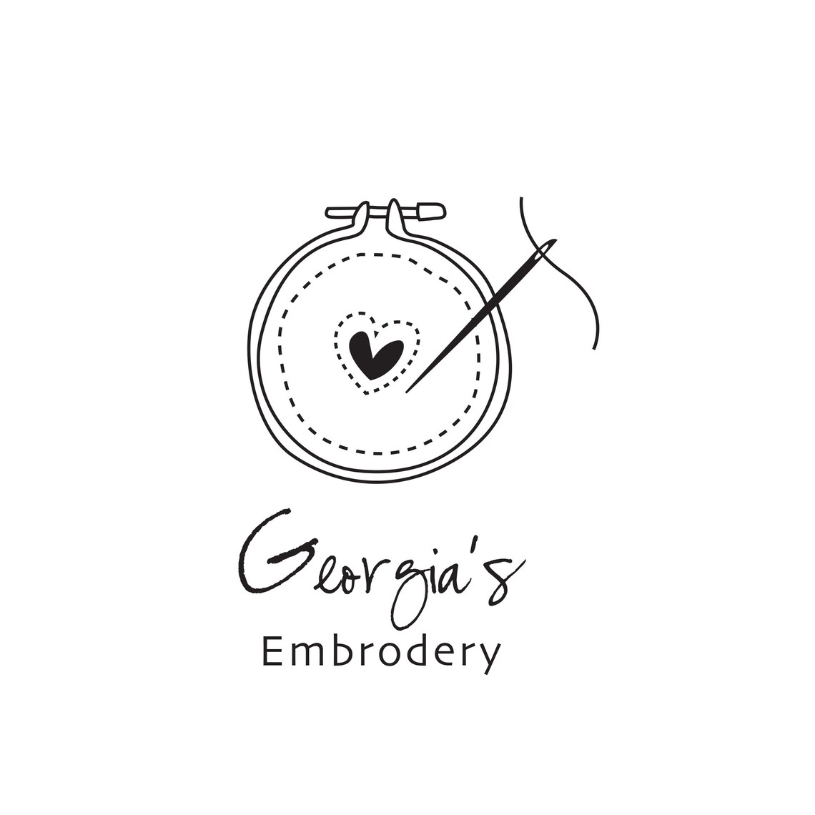 Sewing Logo, Embroidery Logo, Craft Logo, Cross Stitch Business, Hand ...