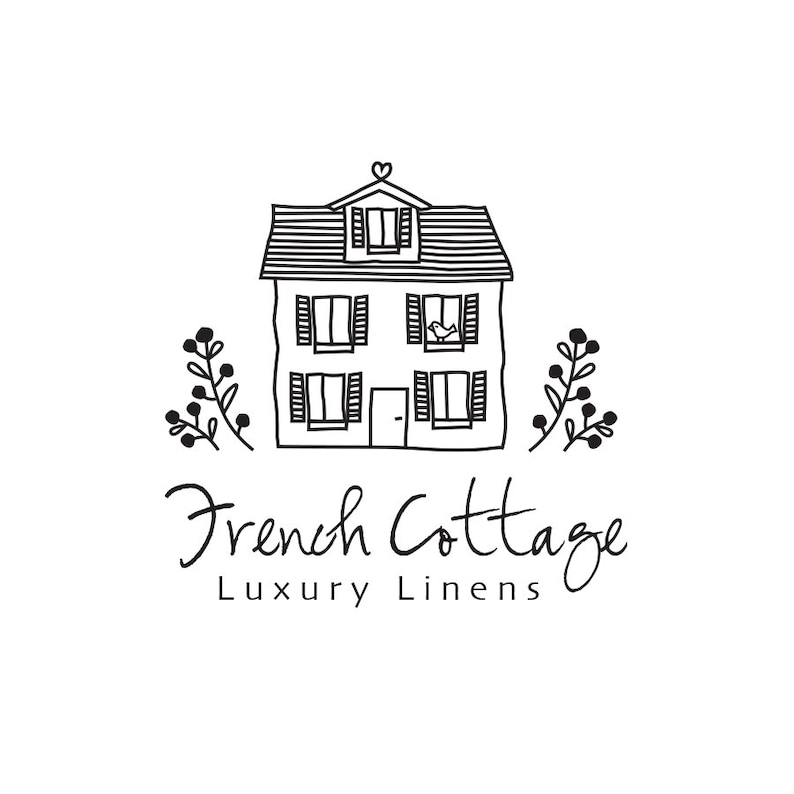 French Farm House Logo, Product Logo, Linen Logo, Soap Logo, Interior ...