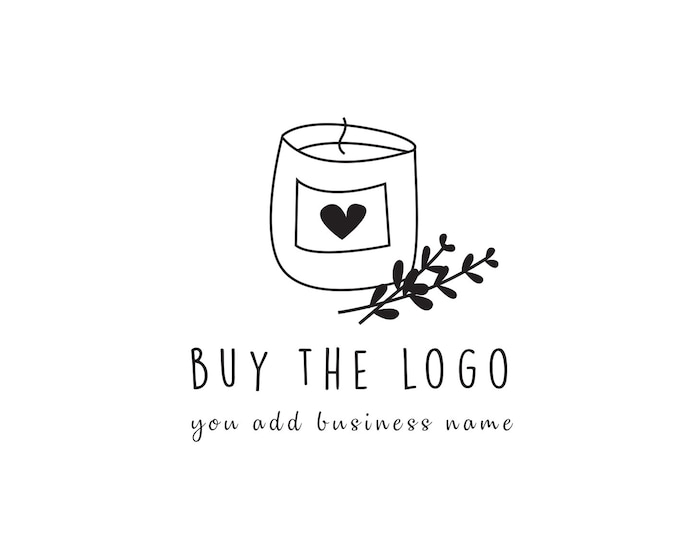 Candle Making Logo, Candle Graphic, Buy a Logo, Instant Logo, Candle ...