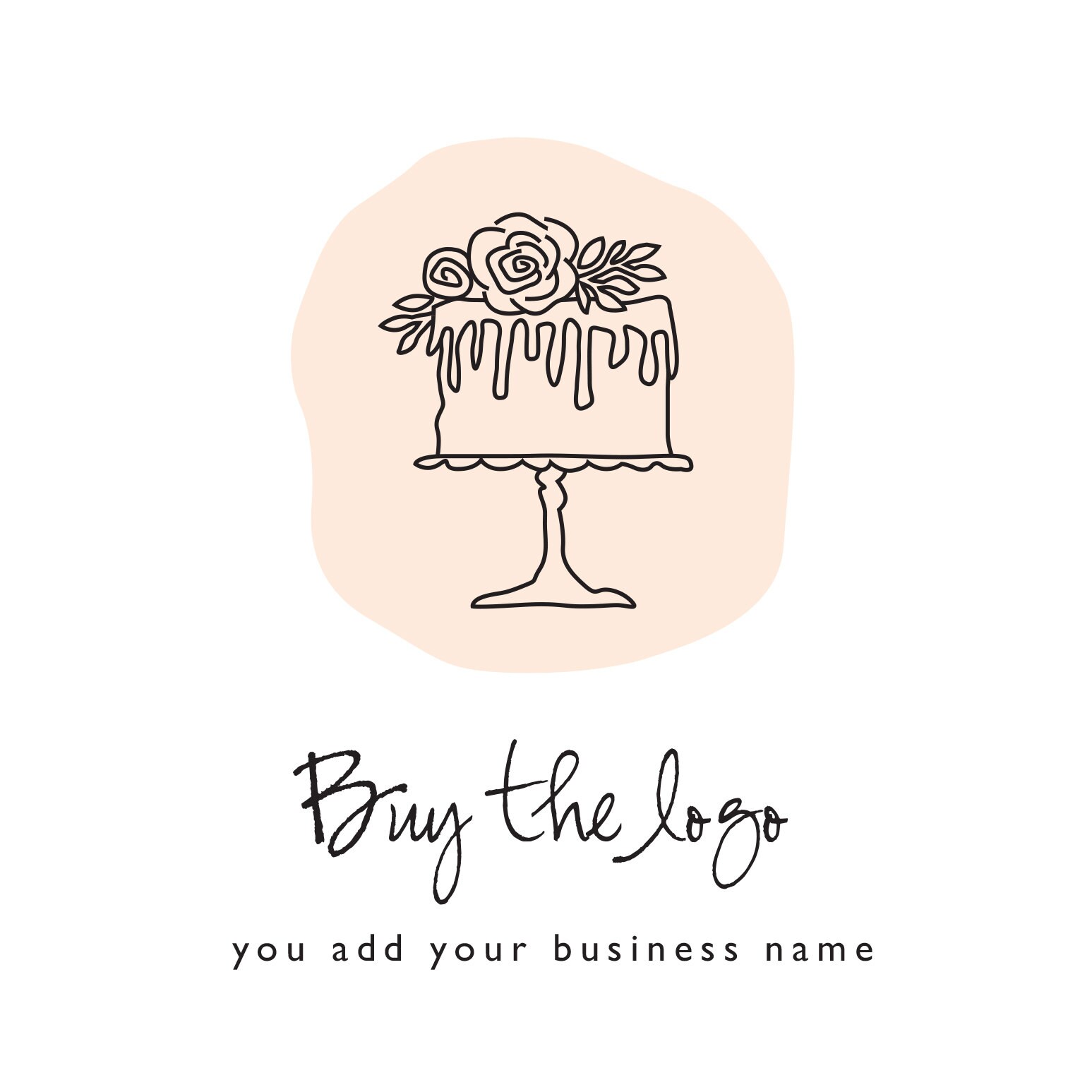 Cake Logo, Baking Logo, Custom Logo, Pre Made Logo, Wedding Cake Logo ...