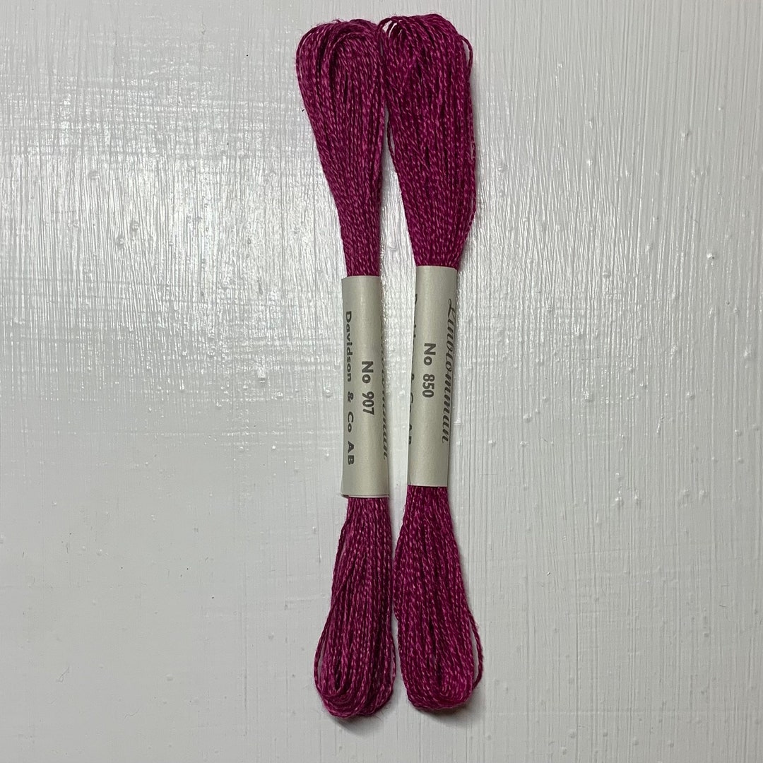 Swedish Vintage 1960s Linen Embroidery Thread 2 Skeins 14m/skein Hand ...
