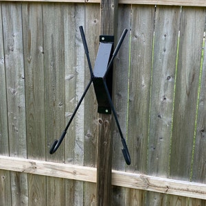 Wall or Fence Mounted Fire Pit Lid Stand Rack for Holding Firepit Lid ...