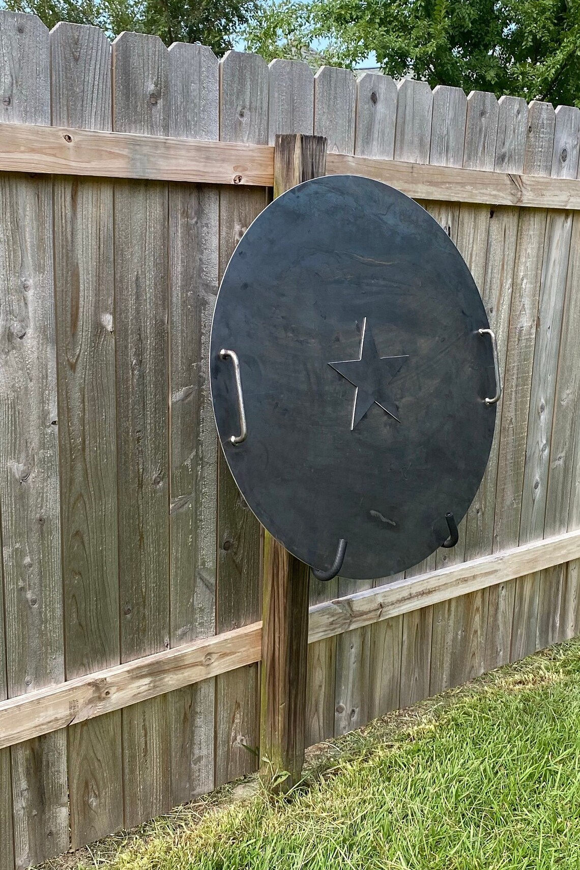 Wall or Fence Mounted Fire Pit Lid Stand Rack for Holding - Etsy