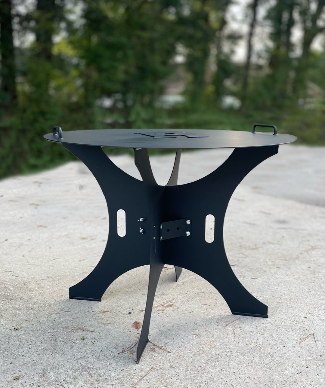 Collapsible Fire Pit Lid Cover Table Fire Pit Lid Cover Stand Lid Stand ...