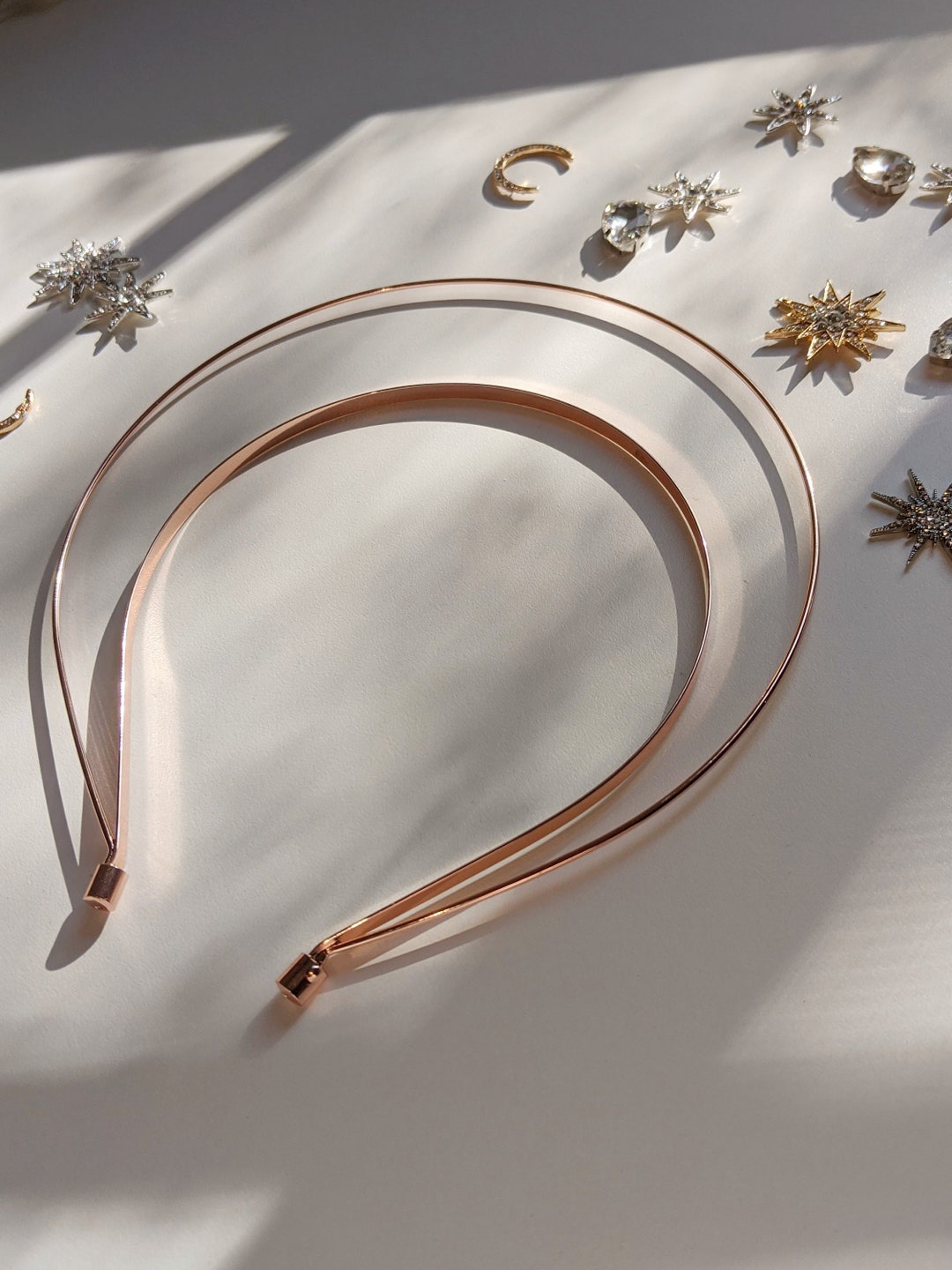 Simple Halo Headband, Double Hair Band, Wedding Bridal Hair, Minimalist ...