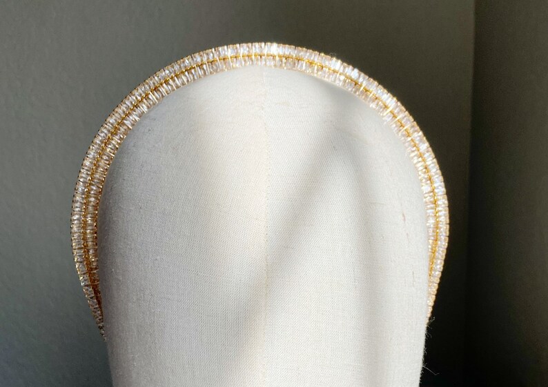 Gold Elena Headband, Stackable Art Deco Headbands, Vintage Art Deco ...