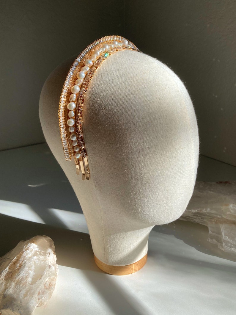 Boleyn Stacked Crown Gold Headband Trio Stackable Hair - Etsy