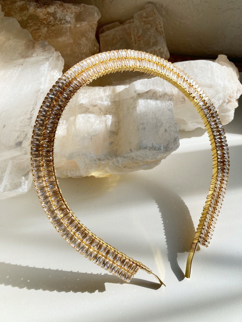 Gold Elena Headband, Stackable Art Deco Headbands, Vintage Art Deco ...