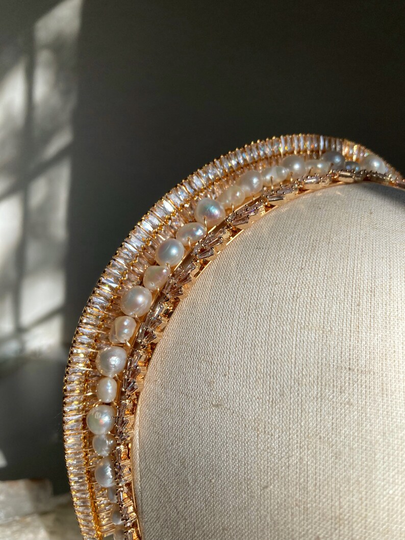 Boleyn Stacked Crown Gold Headband Trio Stackable Hair - Etsy