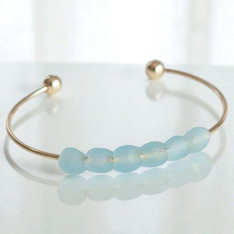 Sea Glass /gold Bracelet - Etsy