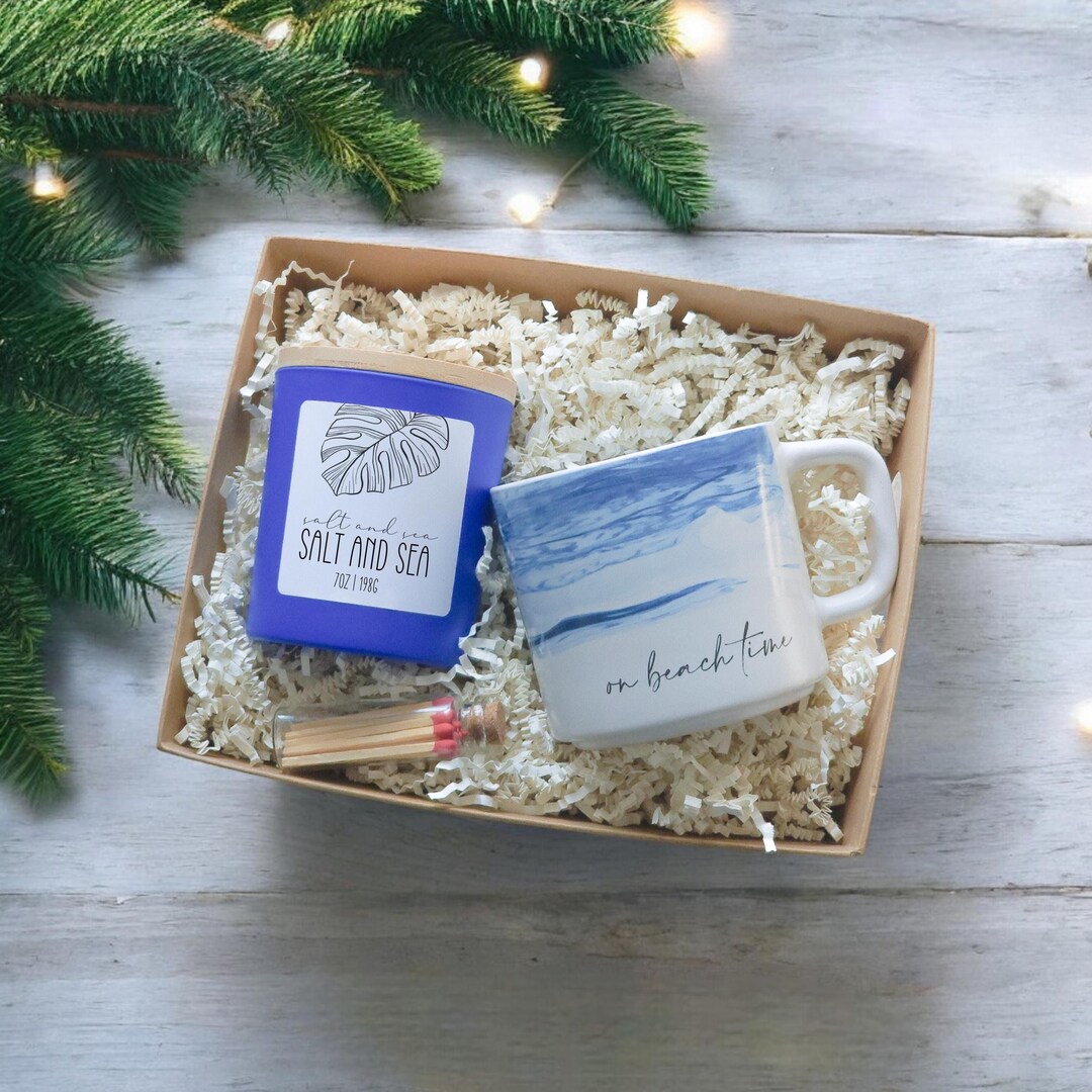 On Beach Time Gift Box With Candle and Mug Ideal for Friends, Family ...