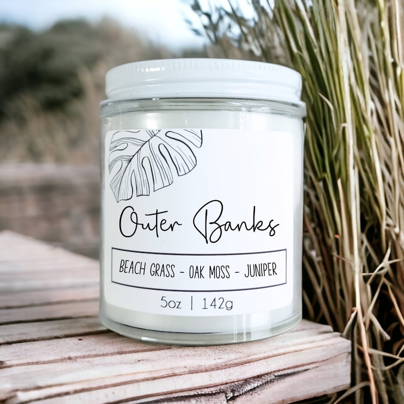 Outer Banks Wood Wick Candle: North Carolina OBX Coastal Home Fragrance ...