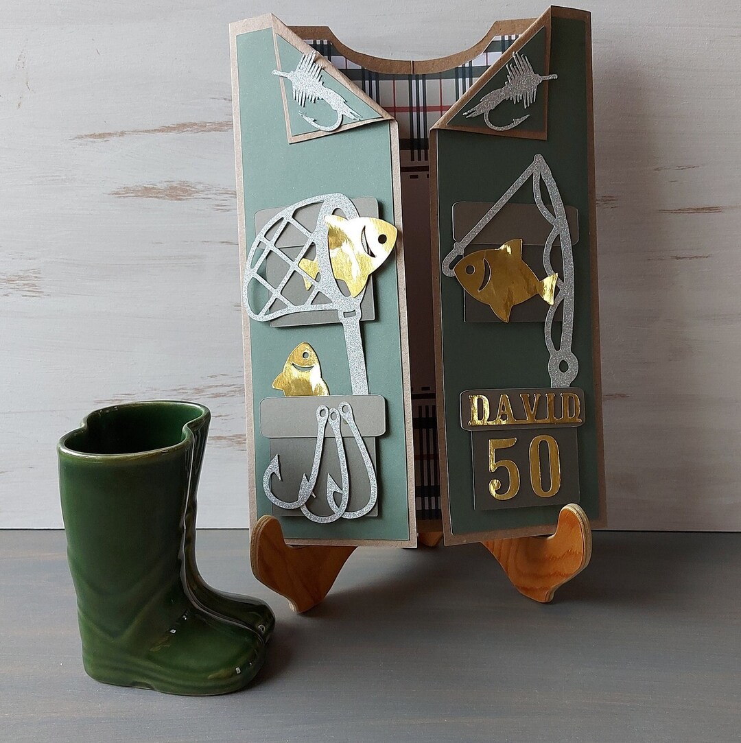 FISHING/ANGLING Personalised Card for Birthday, Father’s Day, Mother’s ...