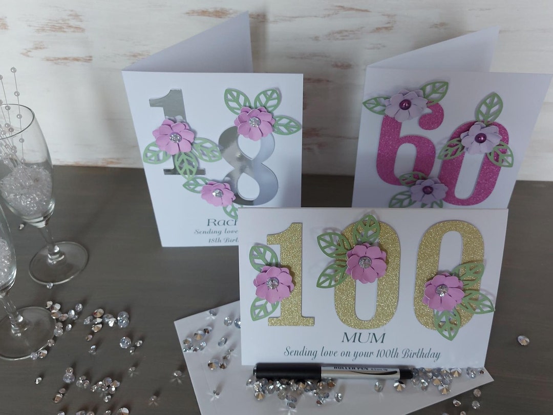 Handmade, Personalised, Milestone Age Card - Etsy