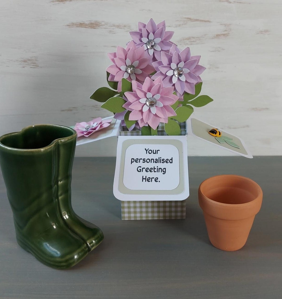 Pop up Floral Box Card - Etsy