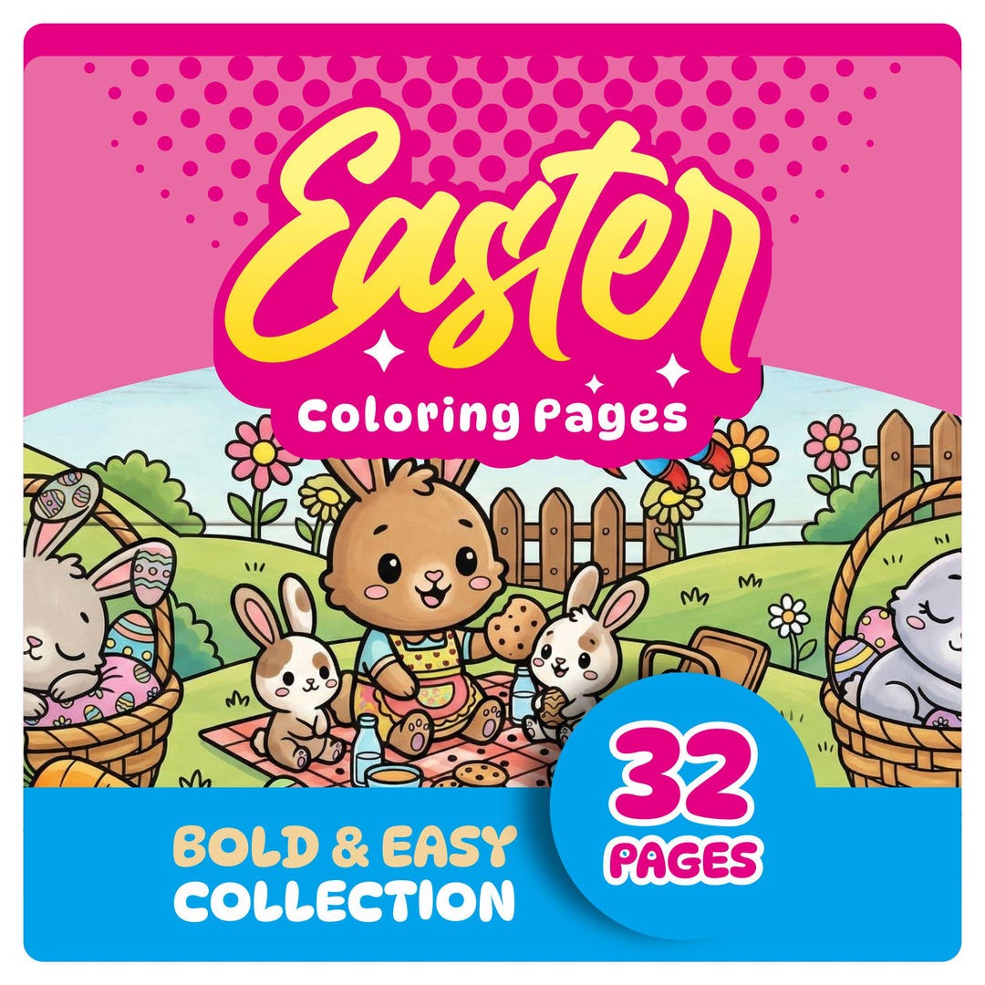 Easter Bunny Coloring Pages | Kids Spring Activity Sheets (digital ...