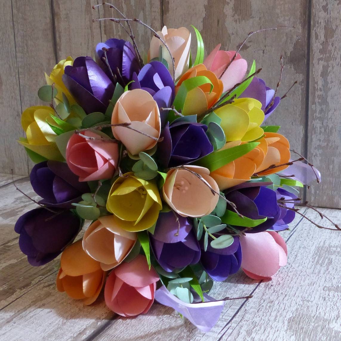 Tulip paper flower bouquet | Etsy