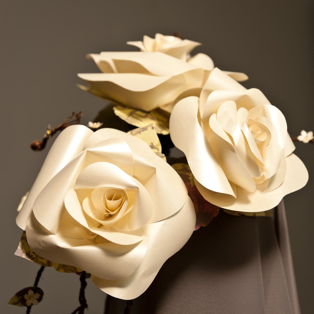 Paper Rose Woodland Vine Cascade Paper Flower Bouquet - Etsy