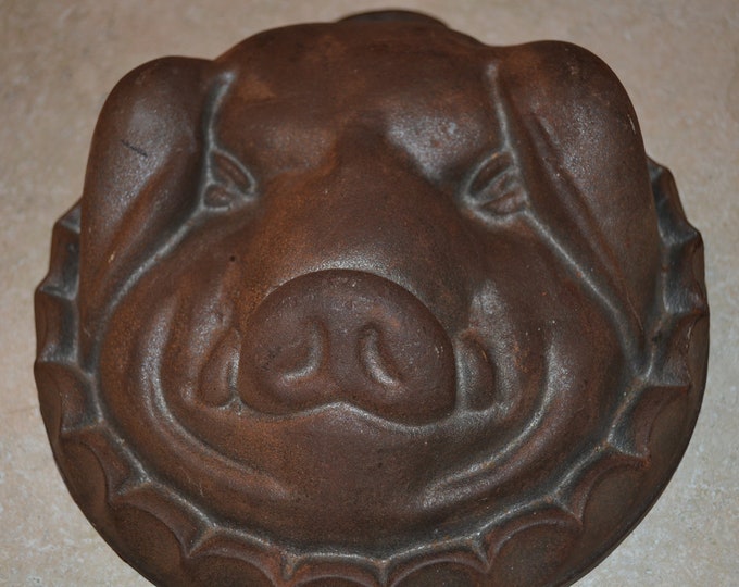 Cast Iron Pig Head Souse Mold Very Rare and Old Piece. FOLK ART ...