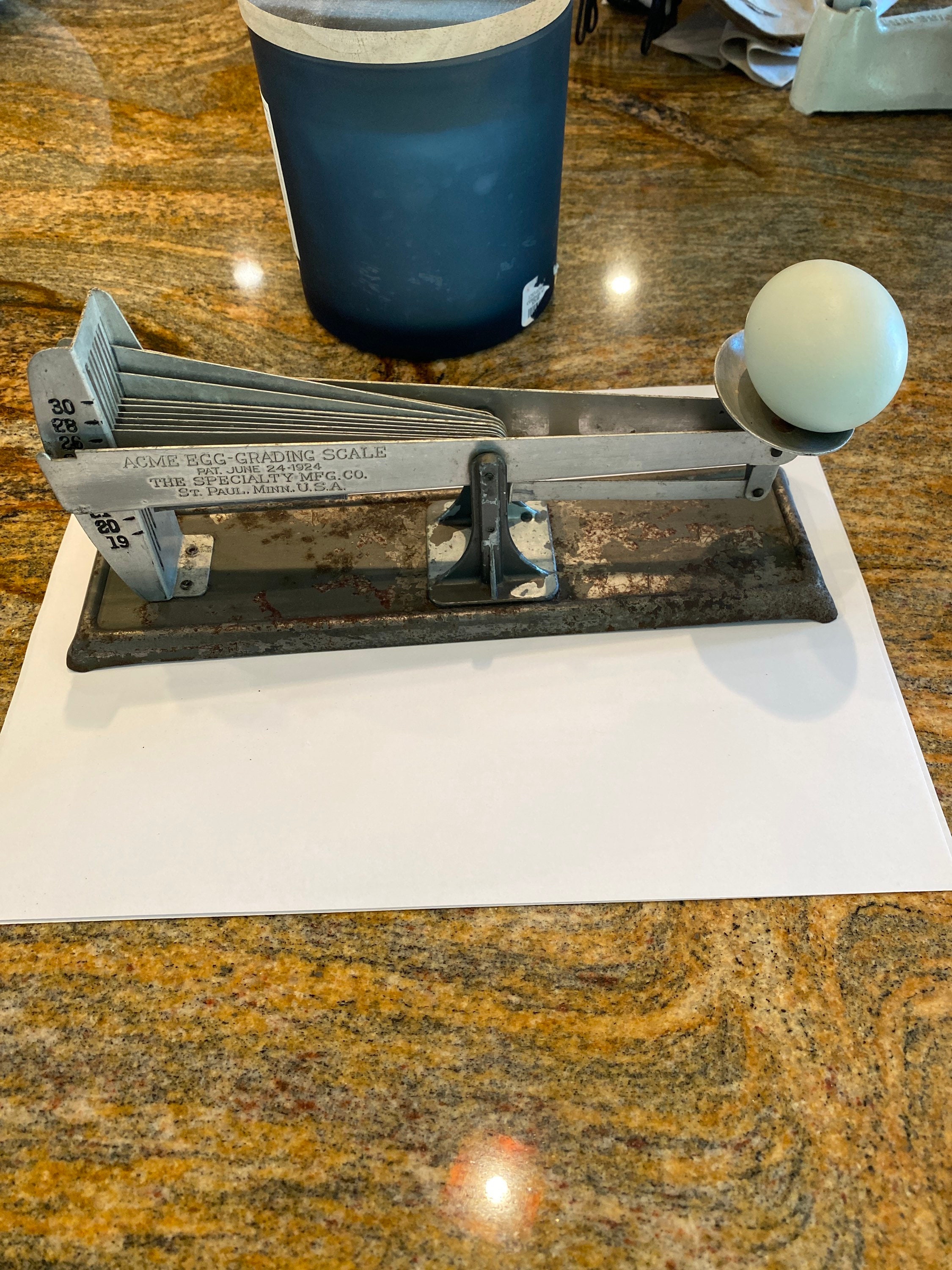 Kitchen Décor Home & Living Vintage Acme Egg Scale Metal Egg Scale Acme ...