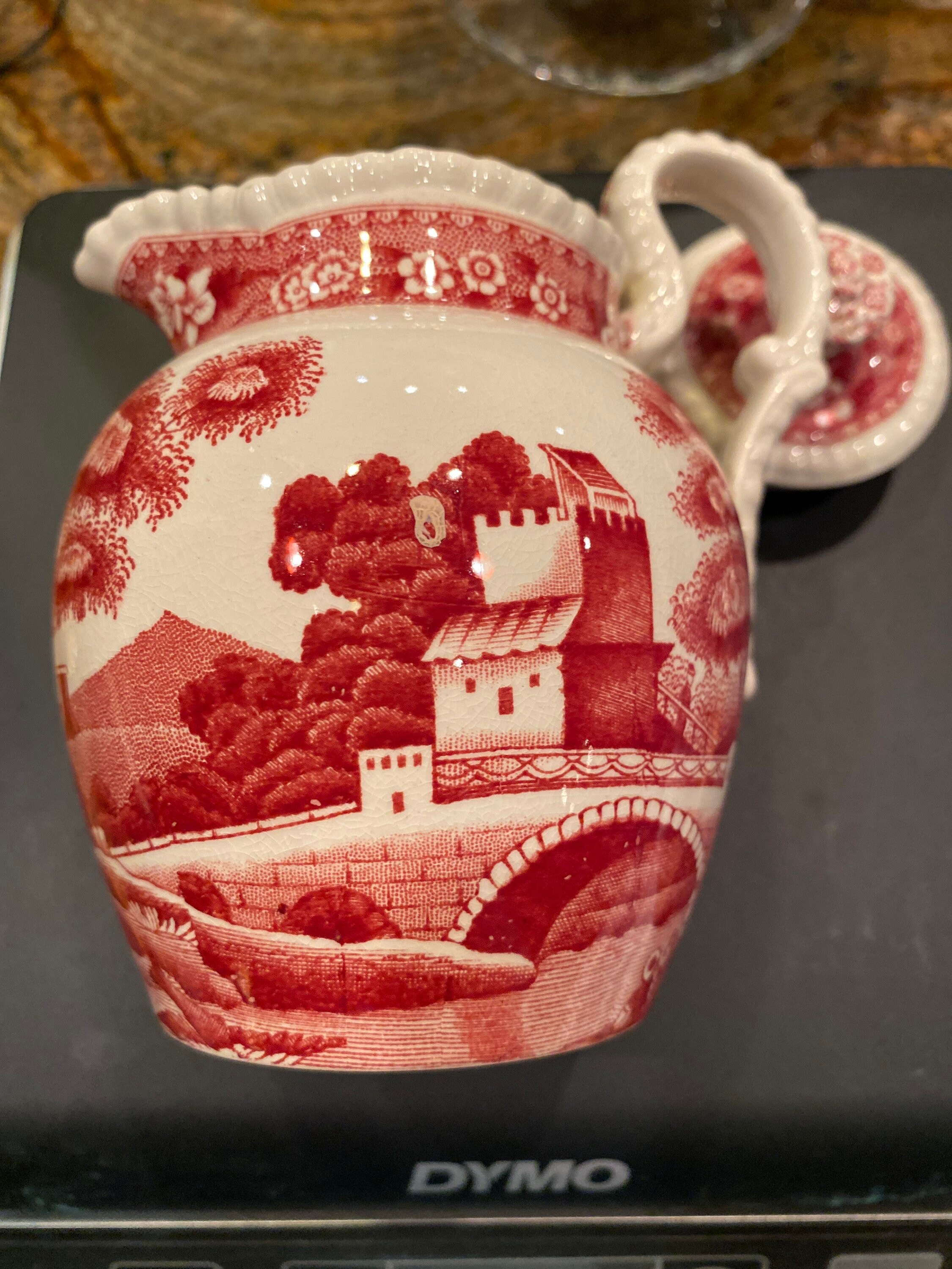 Copeland Spode’s Tower Vintage Syrup Pitcher Red Transferware - Etsy