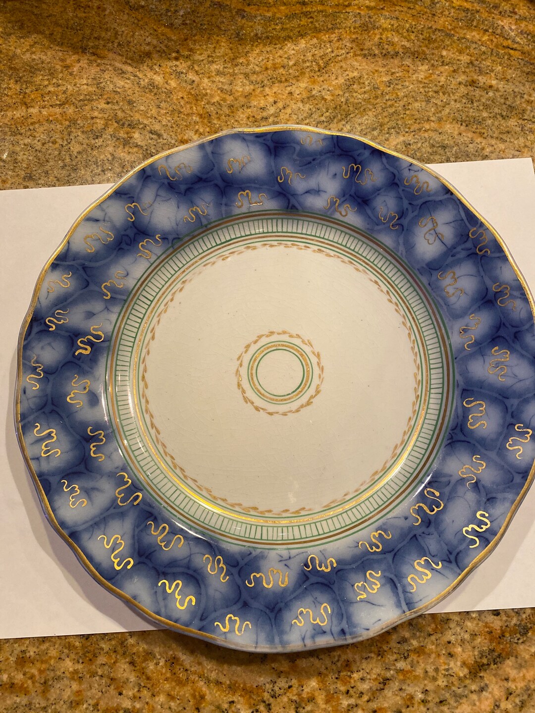 Flow Blue Plate Vintage Gorgeous - Etsy