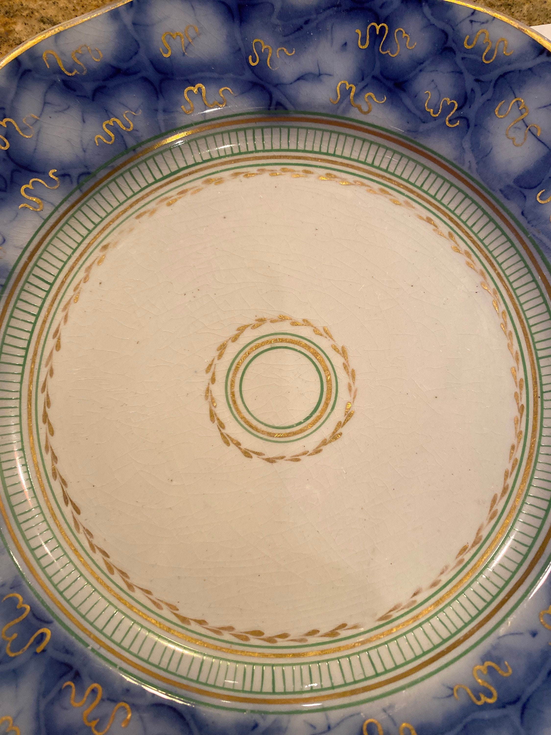 Flow Blue Plate Vintage Gorgeous - Etsy