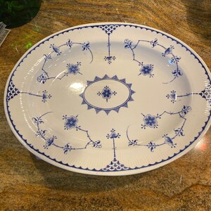 Furnivals Denmark Flow Blue English Platter Vintage - Etsy