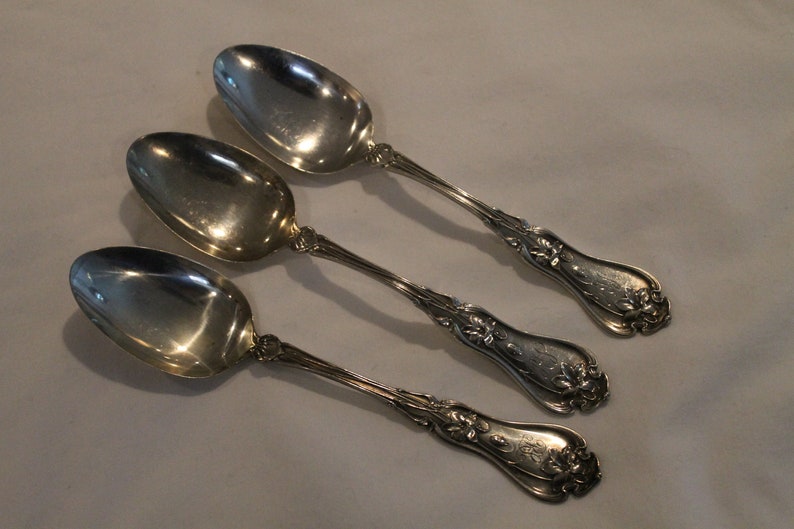 Sterling Silver Whiting Violet Tablespoon Serving Spoons - Etsy