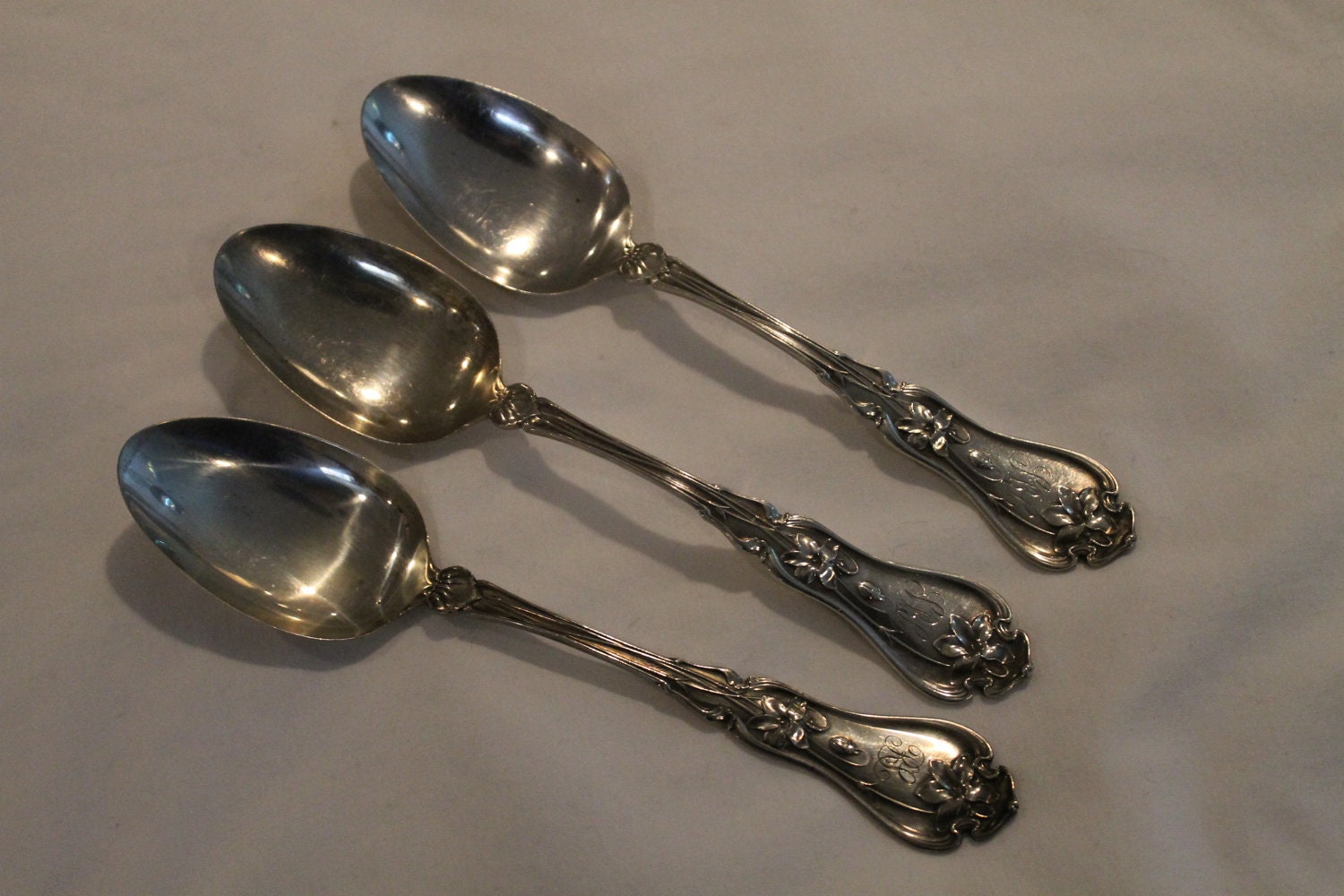 Sterling Silver Whiting Violet Tablespoon Serving Spoons - Etsy