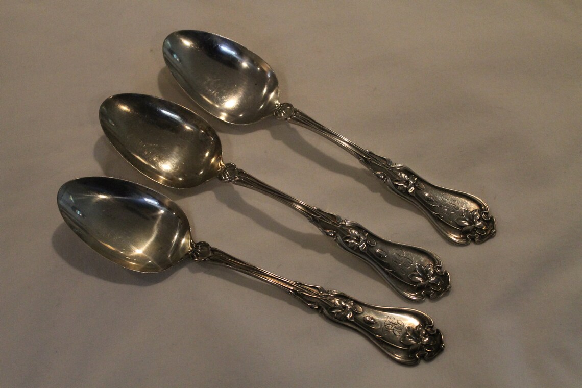 Sterling Silver Whiting Violet Tablespoon Serving Spoons - Etsy