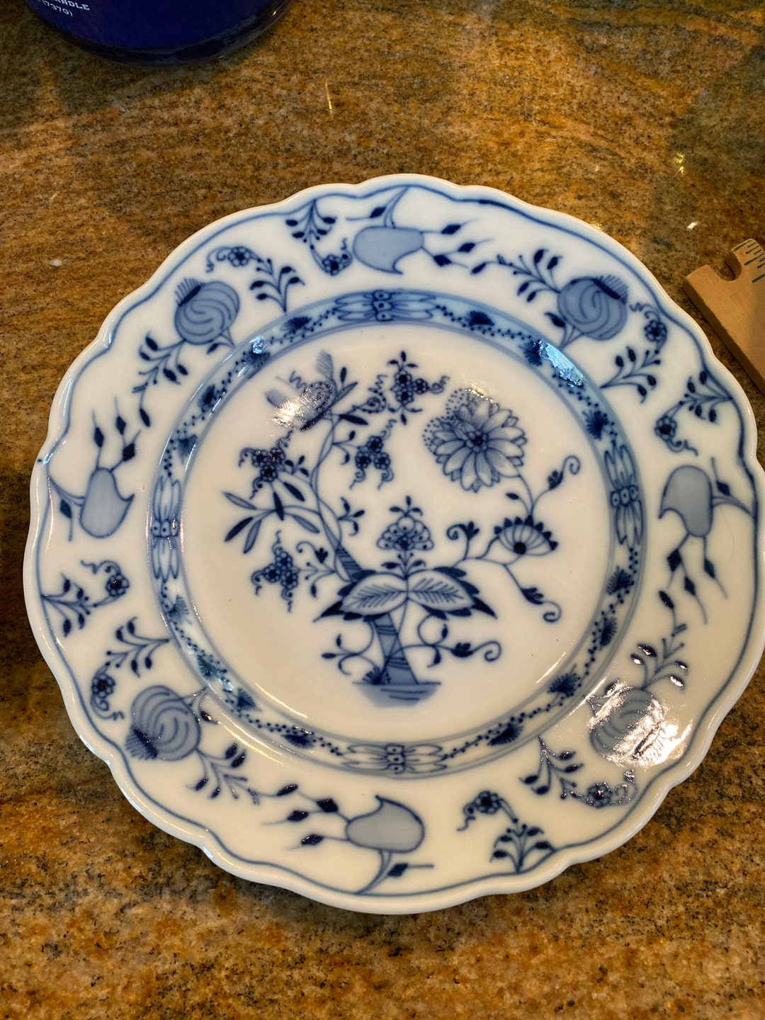 Meissen Blue Onion Vintage Salad Plate - Etsy