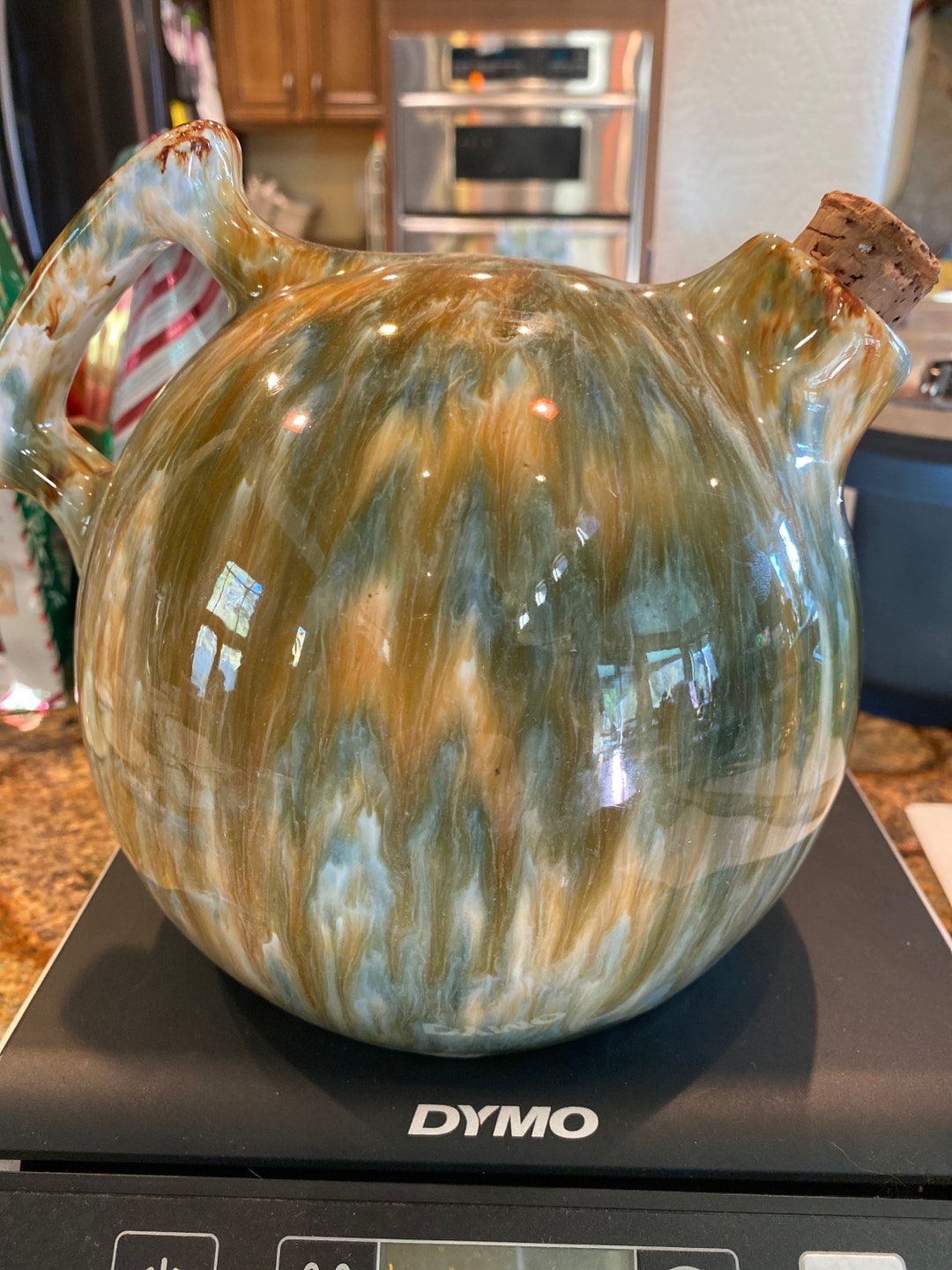 Vintage Green Yellow Art Pottery Jug Gorgeous - Etsy