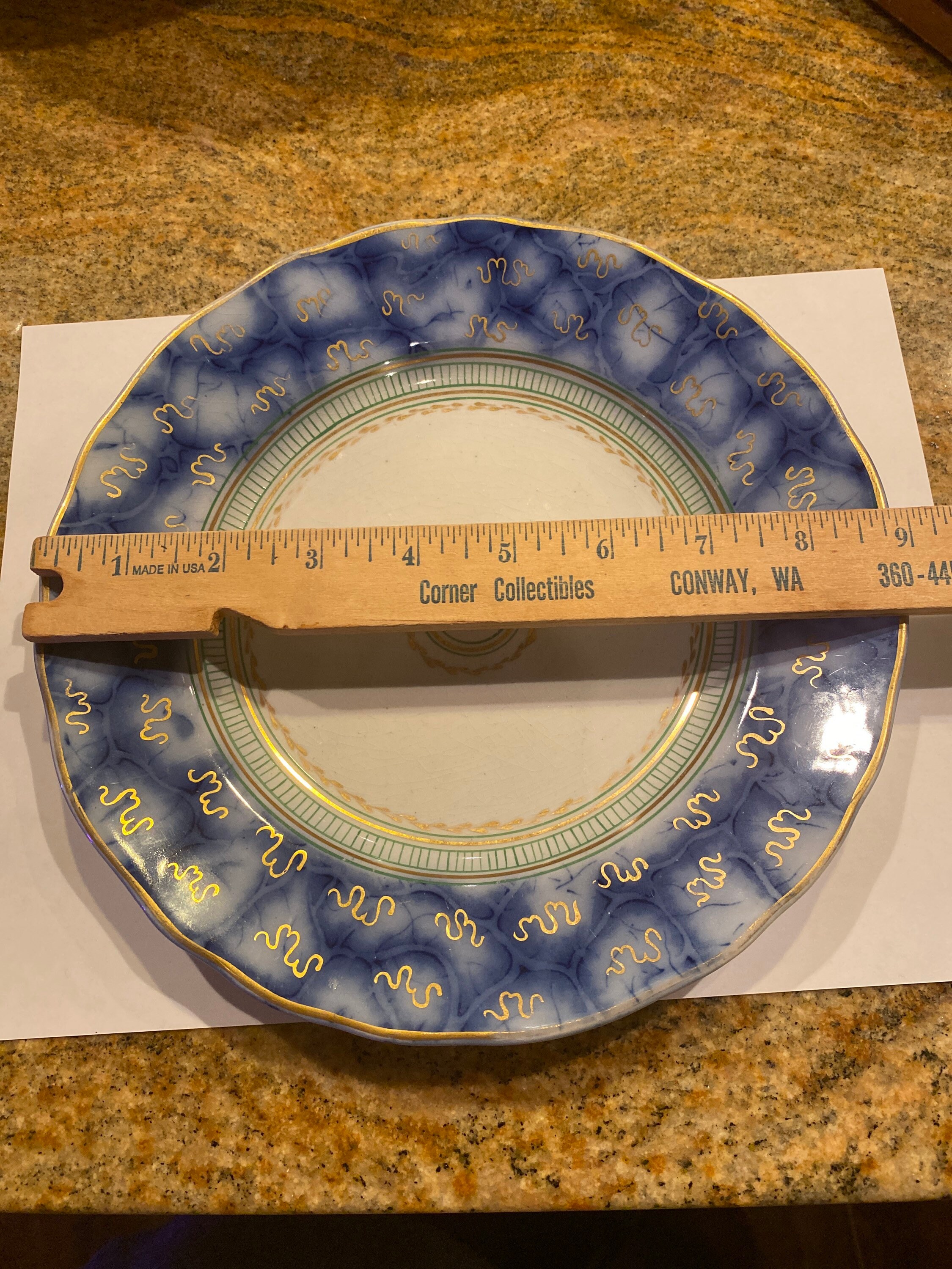 Flow Blue Plate Vintage Gorgeous - Etsy