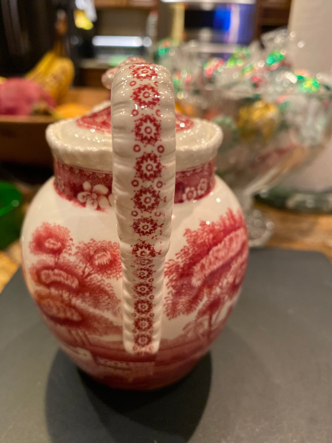 Copeland Spode’s Tower Vintage Syrup Pitcher Red Transferware - Etsy