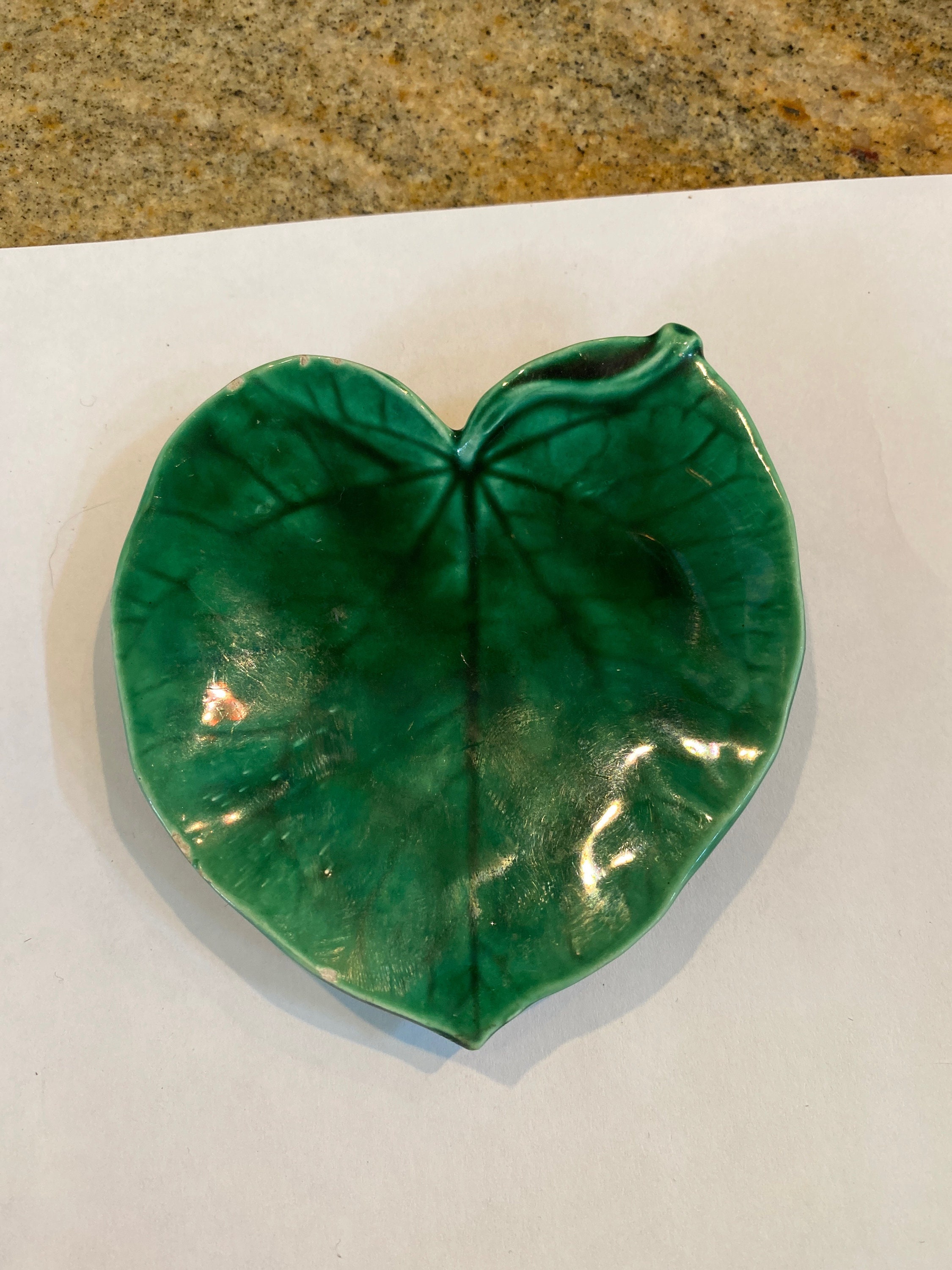 Majolica Big Leaf Butter Pat Vintage Gorgeous - Etsy